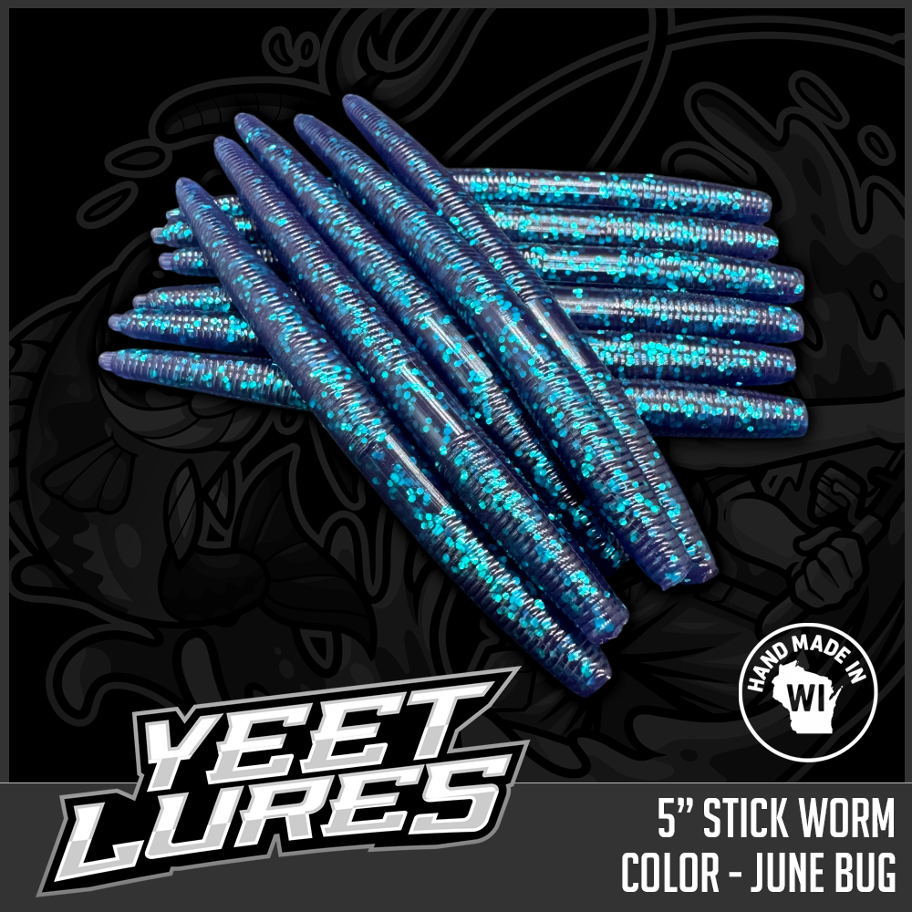 June Bug Stick Worm - Yeet Lures: Quality Baits, Locally Made Reedsburg ...